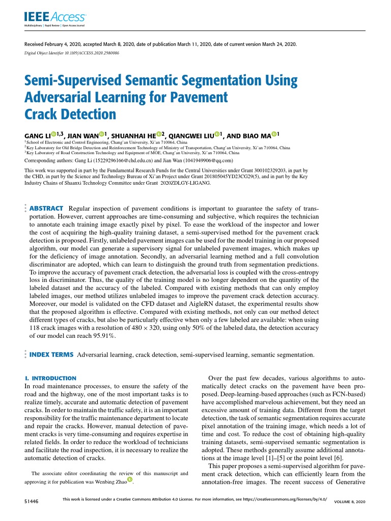 Semi-Supervised Semantic Segmentation Using Adversarial Learning For ... Semi-Supervised Semantic Segmentation Using Adversarial Learning For ...