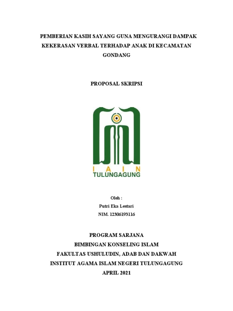 PUTRI EKA LESTARI - PROPOSAL BAB 1, 2, 3 Lengkap | PDF