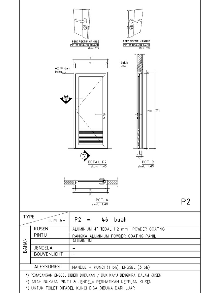 Detail Pintu P2 | PDF