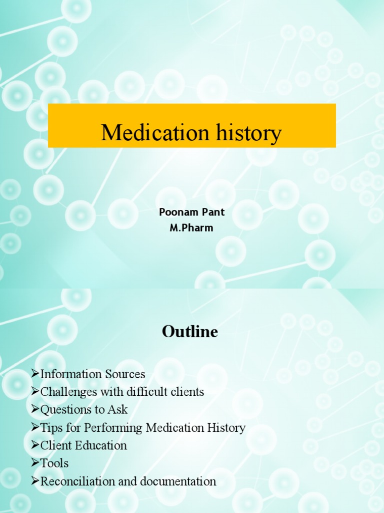 Medication History | PDF | Medical Prescription | Pharmacy
