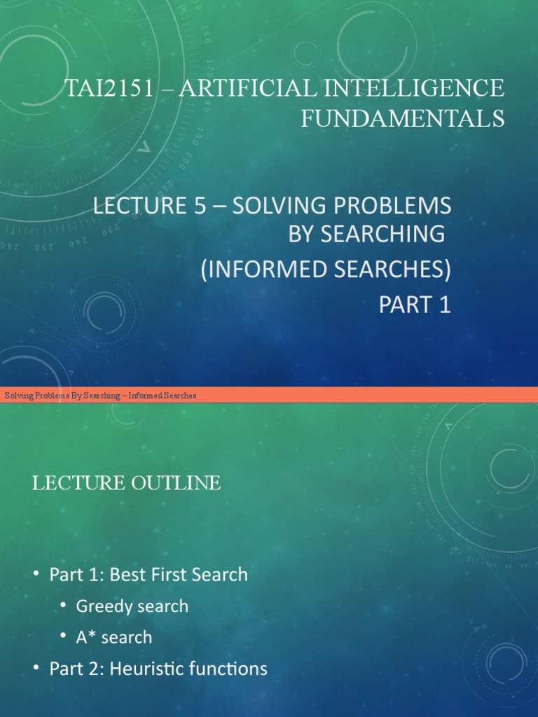 Lecture05 Informed Search Part 1 New Pdf Mathematical Logic Computer Science 