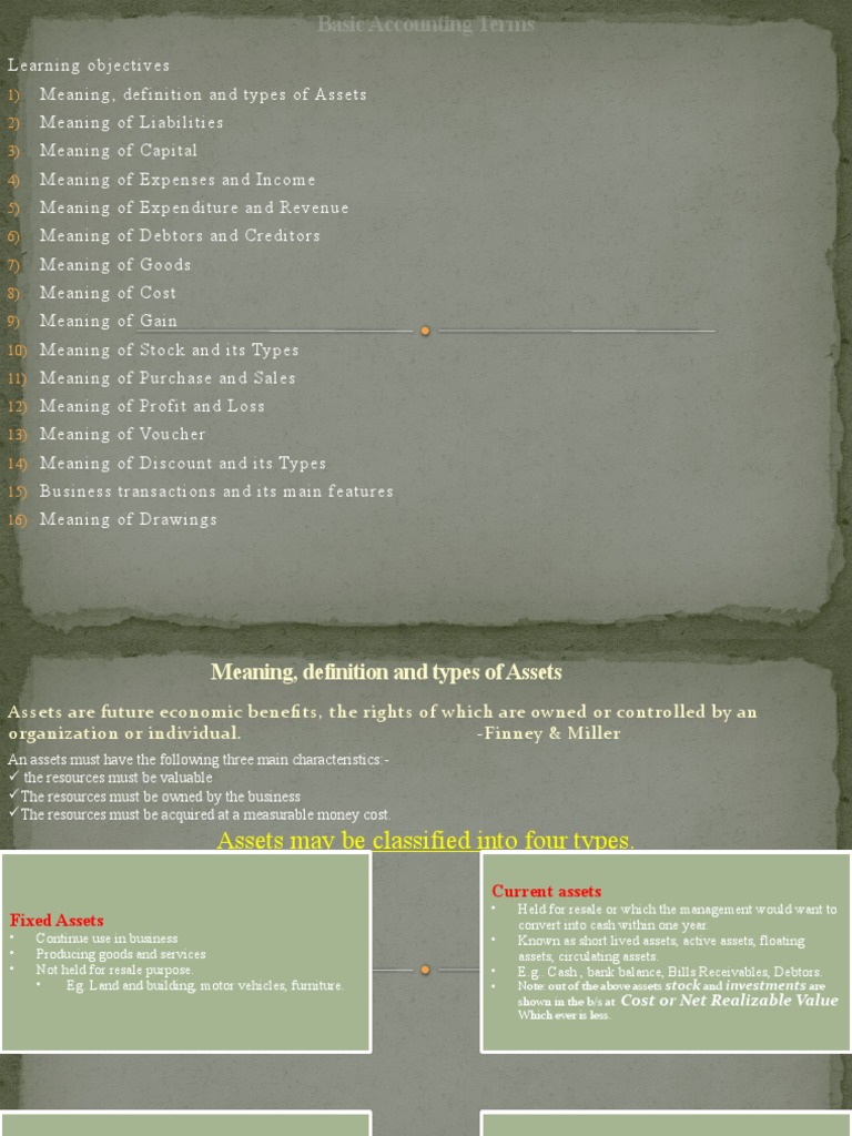 11CBSE Chapter 2 Basic Accounting Term | PDF | Expense | Debits And Credits
