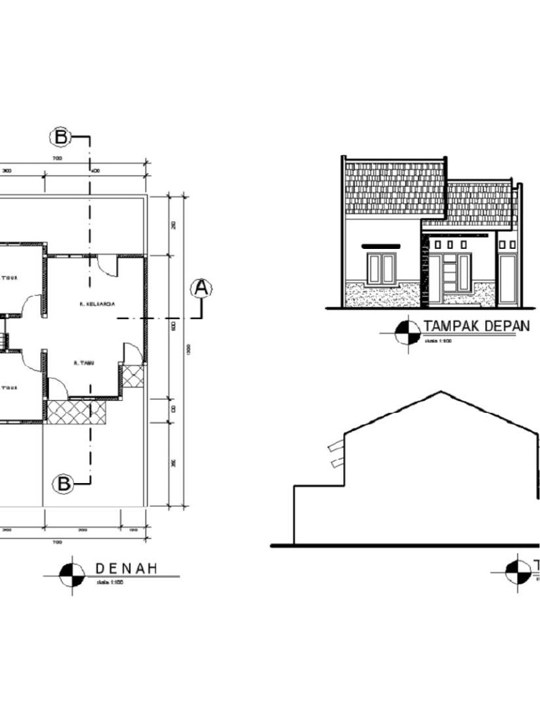 Gambar Rumah Dan Denah Rumah Type 45.png | PDF