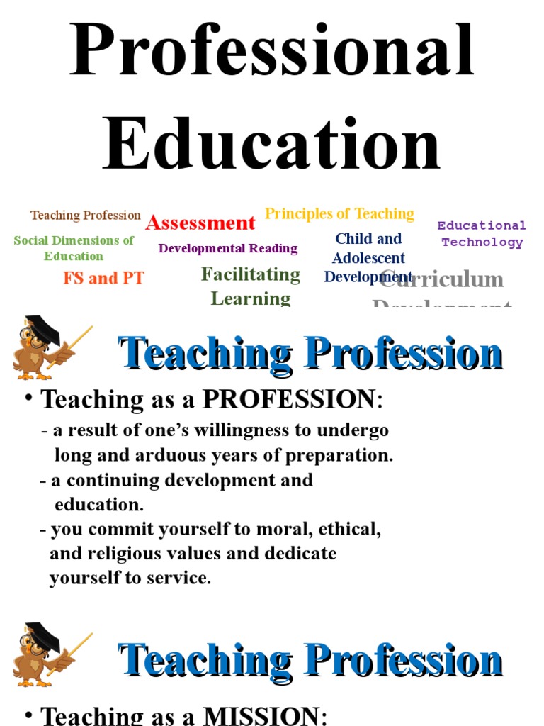 Professional Education Lecture | PDF | Educational Assessment ...