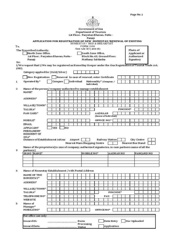 Application For Registration of New Homestay | PDF | Government | Justice