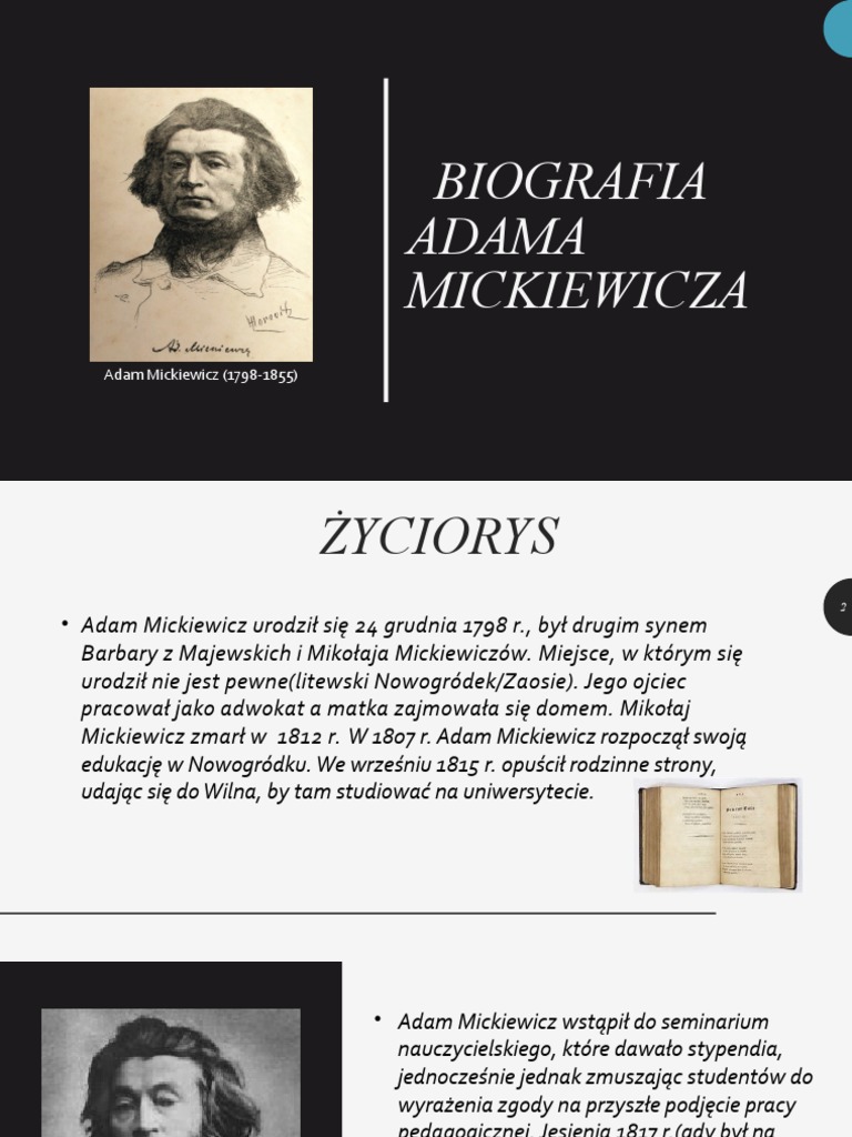 Adam Mickiewicz - Prezentacja | PDF