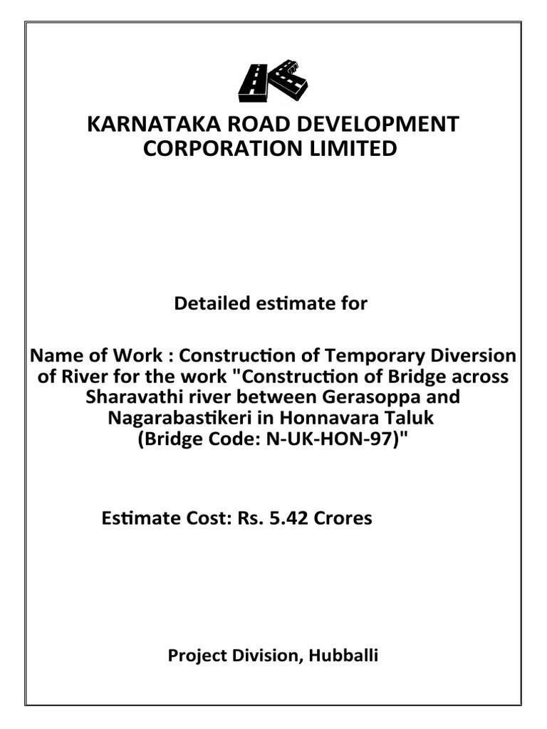 Construction of Temporary Diversion - 14-05-2022 | PDF | Concrete | Volume