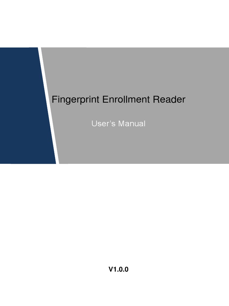 DHI ASM202 Fingerprint-Enrollment-Reader Users-Manual V1.0.0 | PDF ...