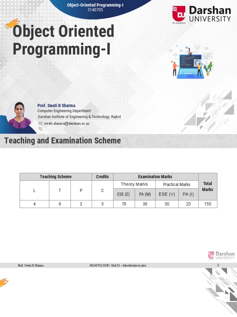 OOP - I GTU Study Material Presentations Unit-1 07022022102854PM | PDF