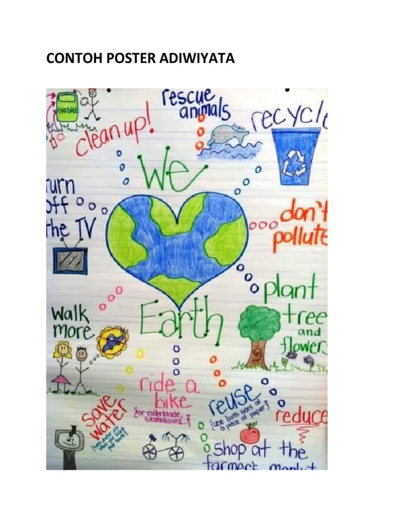 Contoh Poster Adiwiyata | PDF