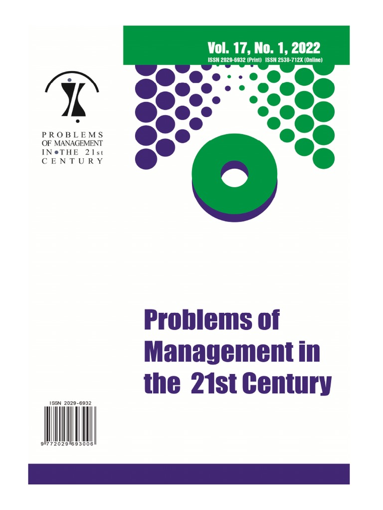 Problems of Management in The 21st Century, Vol. 17, No. 1, 2022 | PDF ...