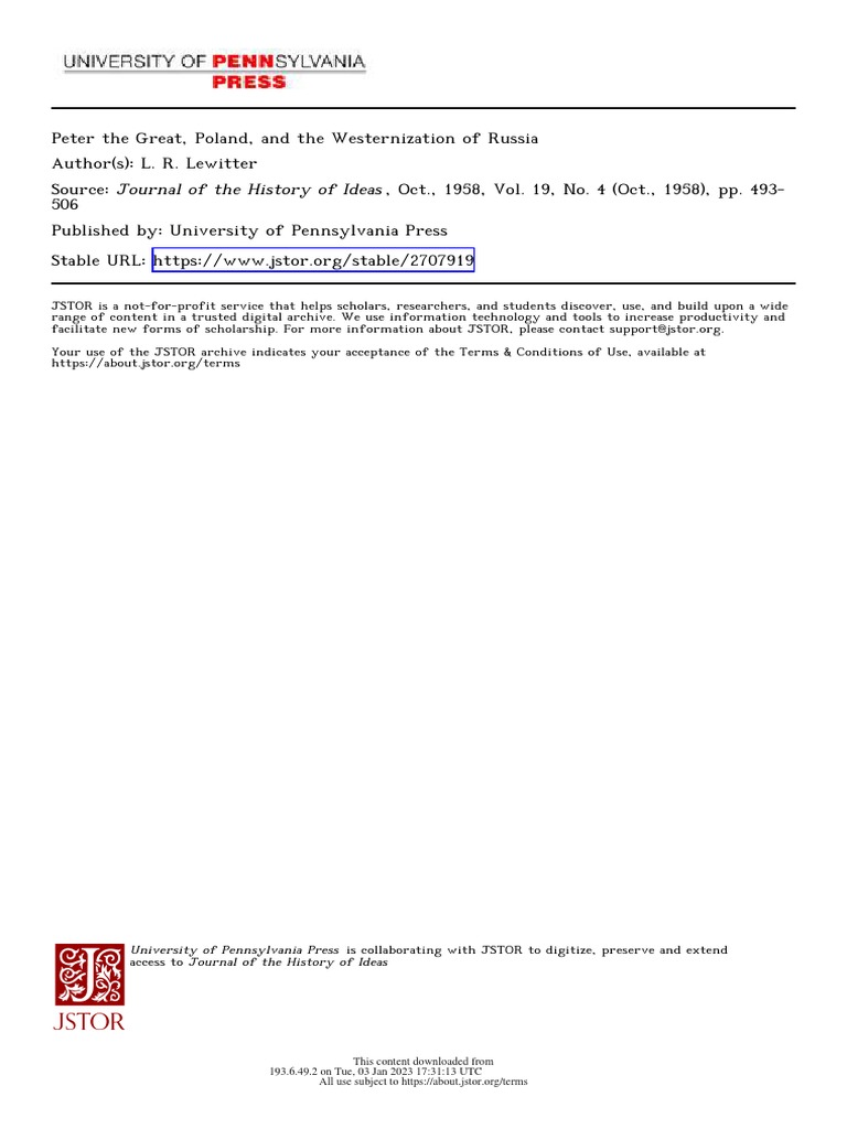 Peter the Great and Russia's Westernization | PDF | René Descartes