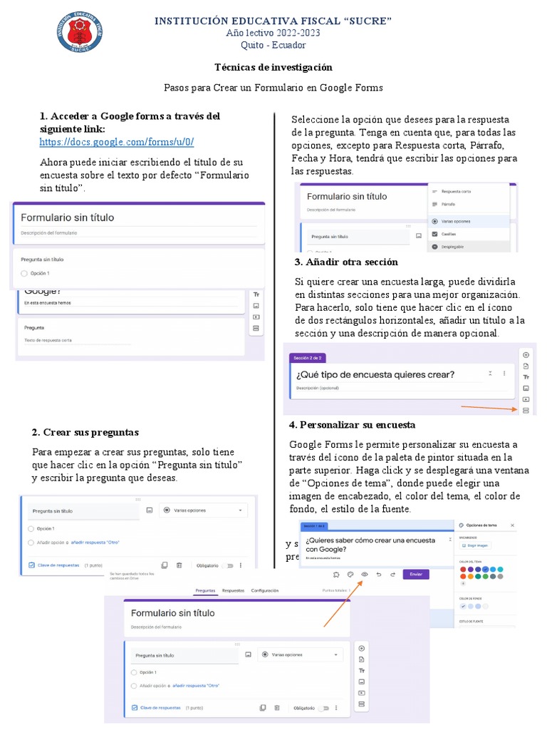 Crear Encuestas en Google Forms | PDF | Ecuador | Software