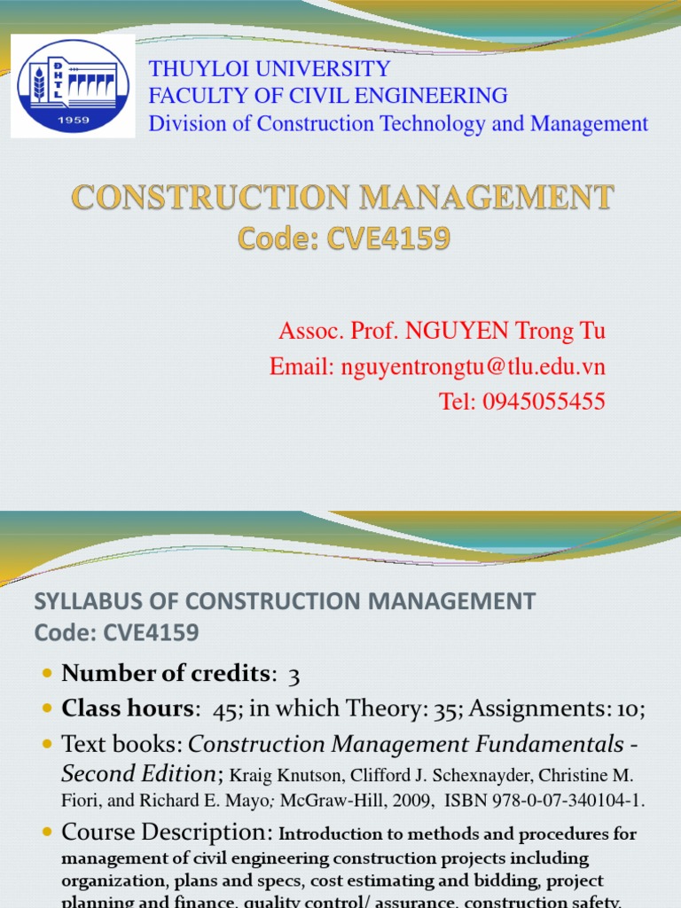 Chapter 1 2 Overview of CM | PDF | General Contractor | Dam