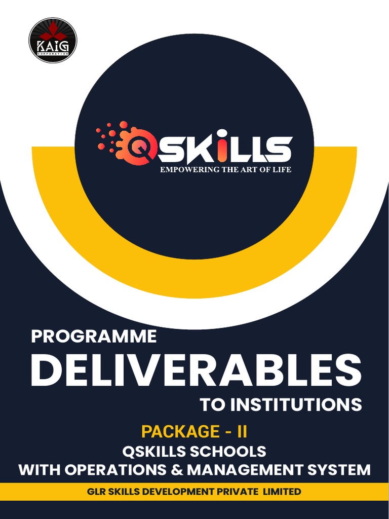 QSkills DELIVERABLES Package 2 | PDF | Curriculum | Textbook