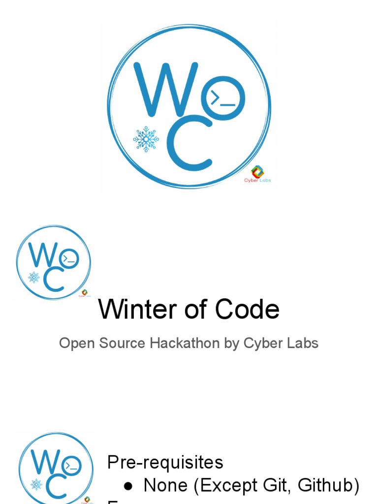 WoC 3.0 | PDF | Source Code | Open Source