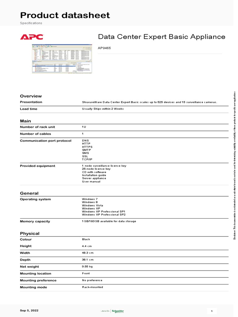 Data Center Expert - AP9465 | PDF | Windows Xp | Microsoft Windows