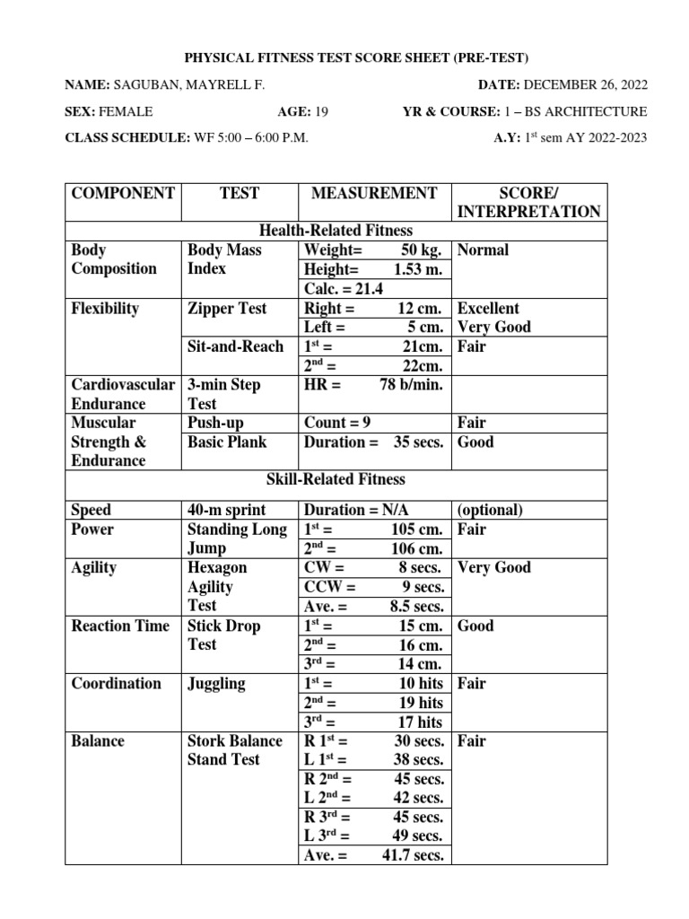 Pe - Post Test 1 | PDF | Sports Science | Recreation