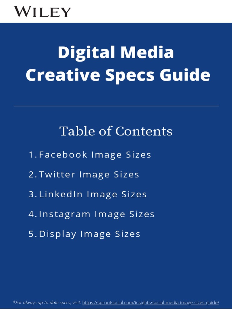 Digital Media Creative Specs Guide | PDF | Video | Display Resolution