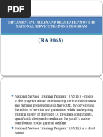 NSTP Law RA 9163 | PDF