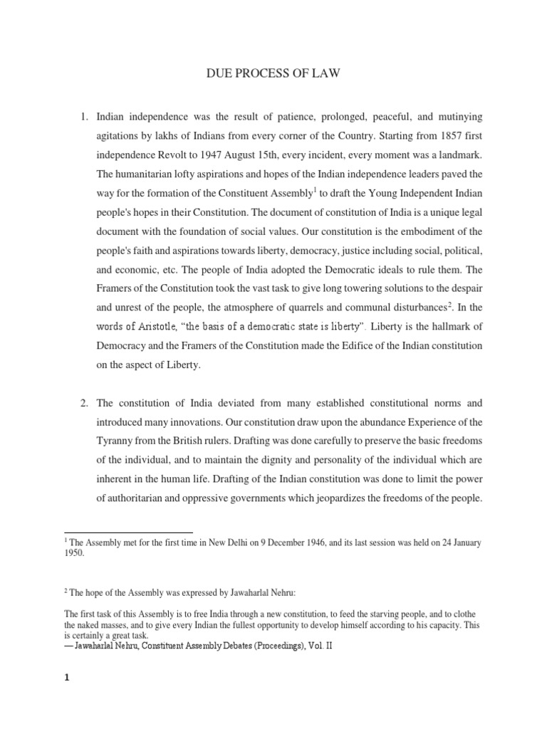 Due Process Of Law Pdf Due Process Clause Due Process