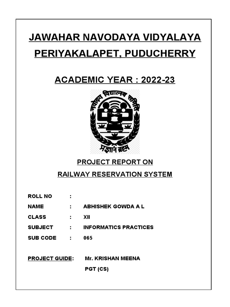 Railway Reservation System | PDF