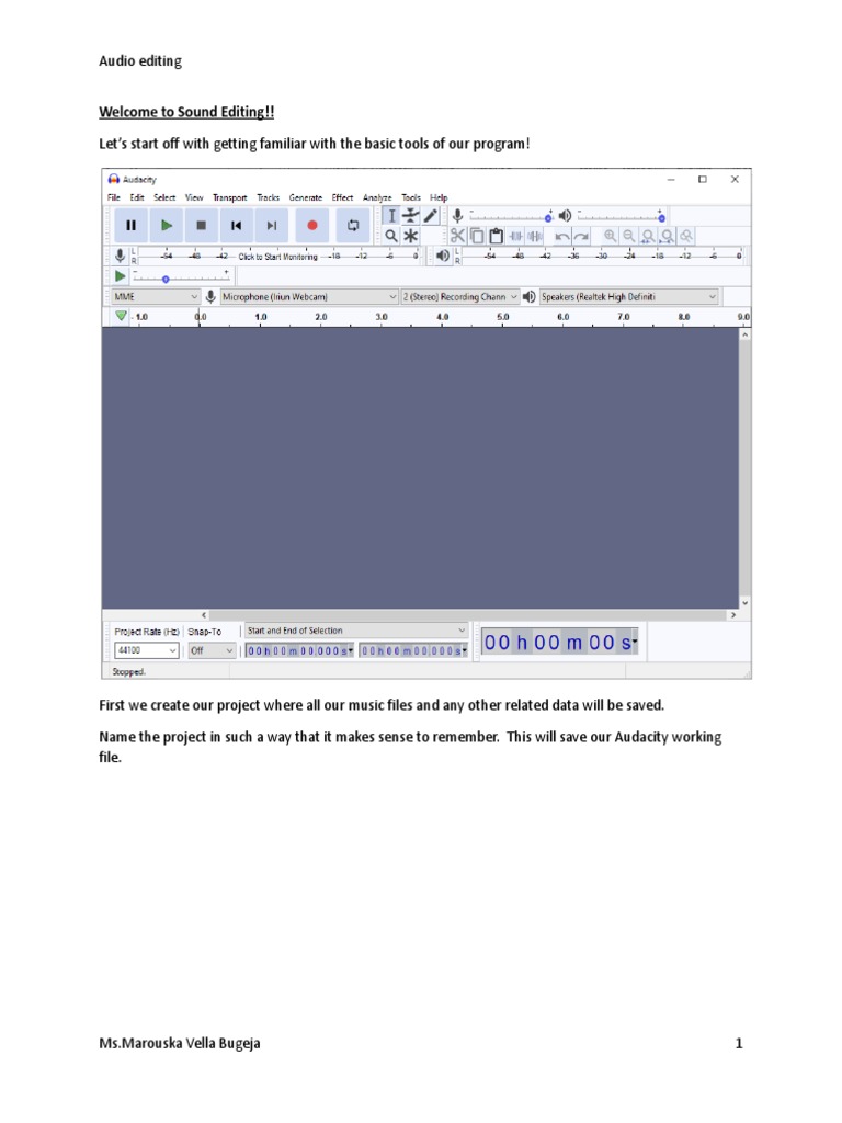 Audacity Notes Students | PDF | Sound | Computing