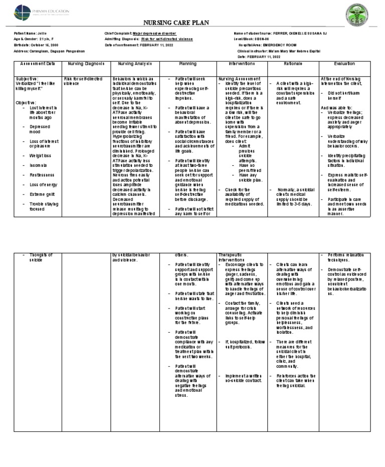 NCP Depression in Pandemic Time | PDF | Nursing | Major Depressive Disorder