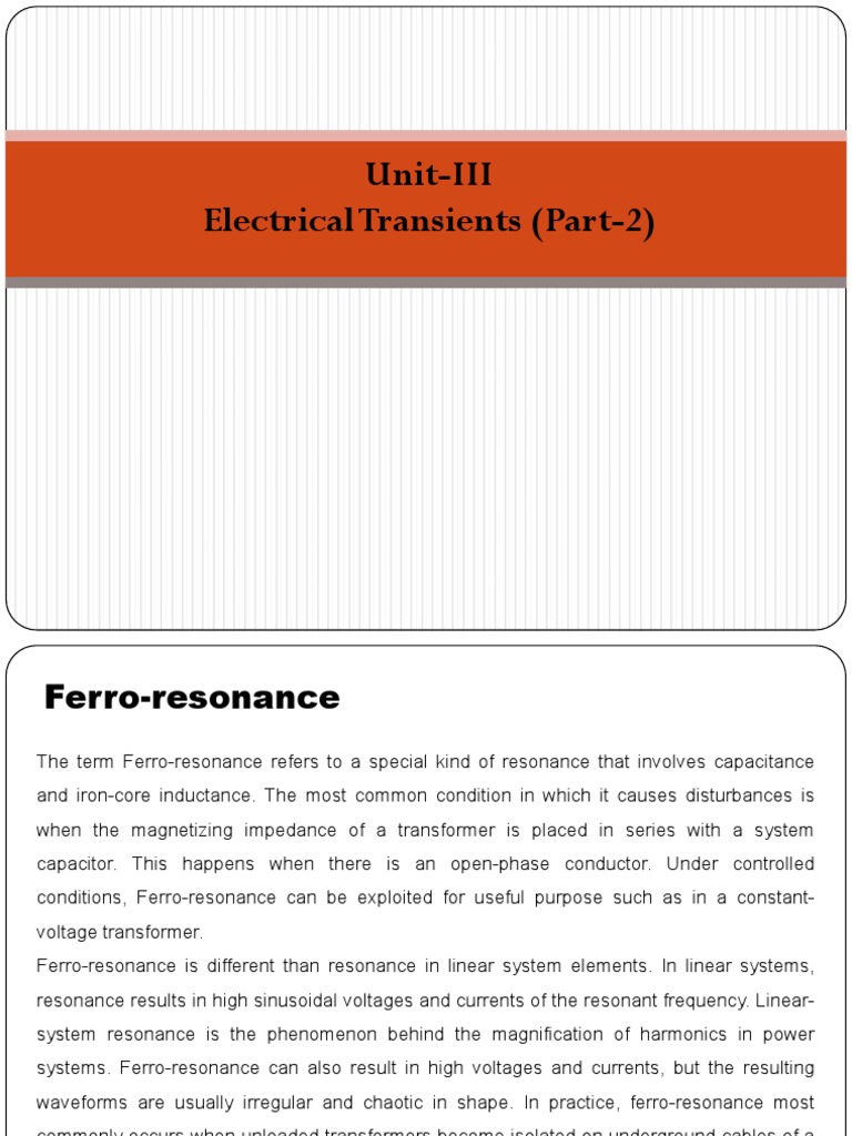 Unit-III (Part-2) - Power Point | PDF | Transformer | Resonance