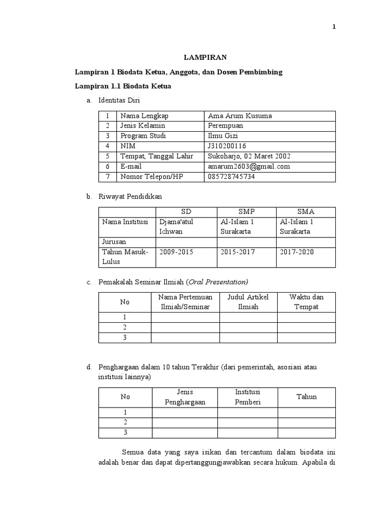 Lampiran PKM PM | PDF