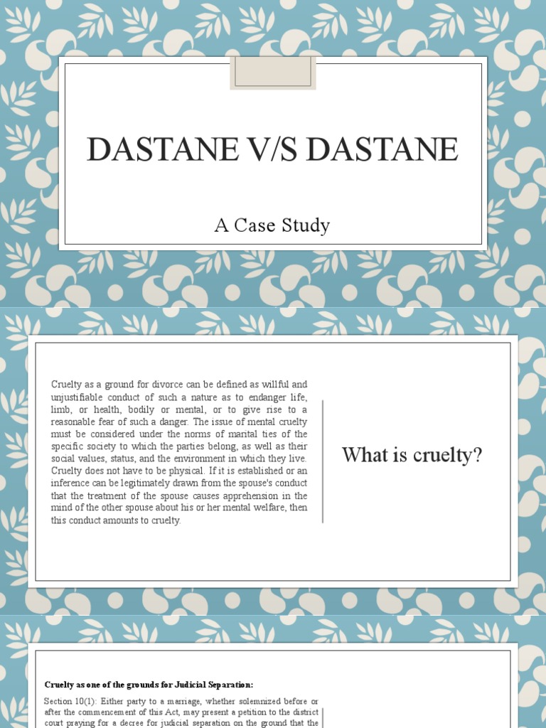 Dastane V Dastane | PDF | Divorce | Marriage