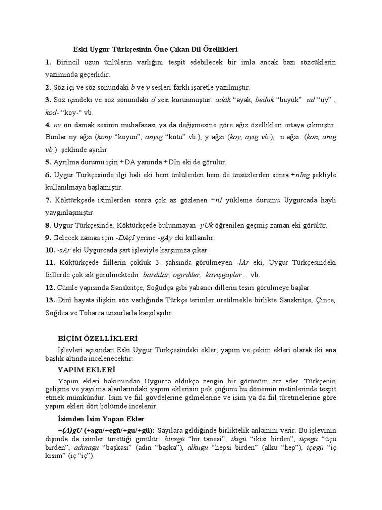 Eski Uygurca | PDF