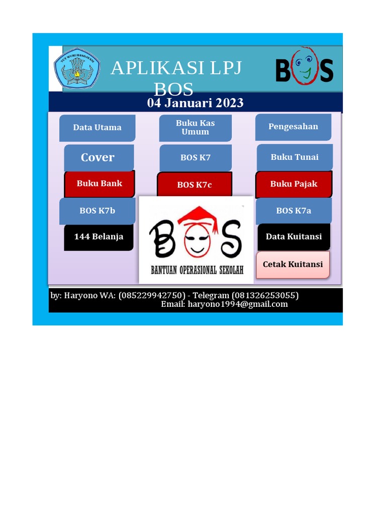 Aplikasi LPJ BOS Reguler Tahun 2020 | PDF