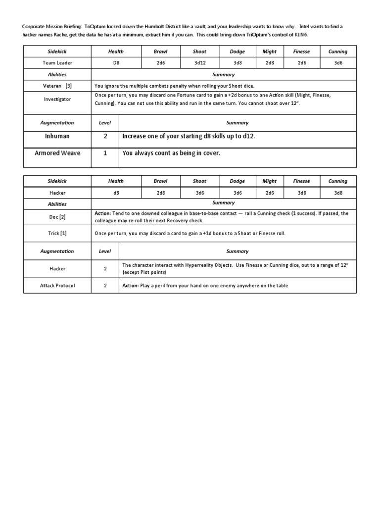 Corporate Mission Briefing 2 | PDF | Role Playing Games | Entertainment
