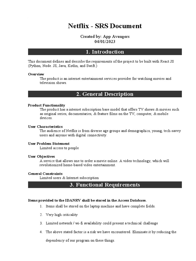 Software Requirements | PDF | Databases | Microsoft Access