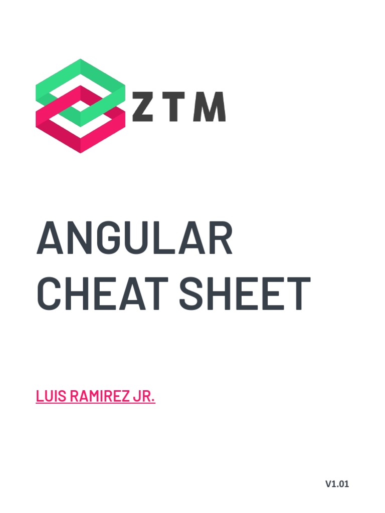 Angular Cheatsheet Zero To Mastery V1.01 | PDF | Bootstrap (Front End ...