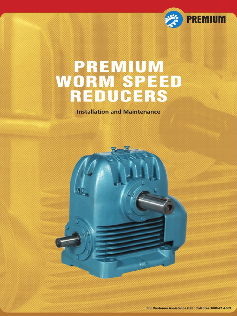 Worm Speed Reducers Mnual | PDF | Bearing (Mechanical) | Gear