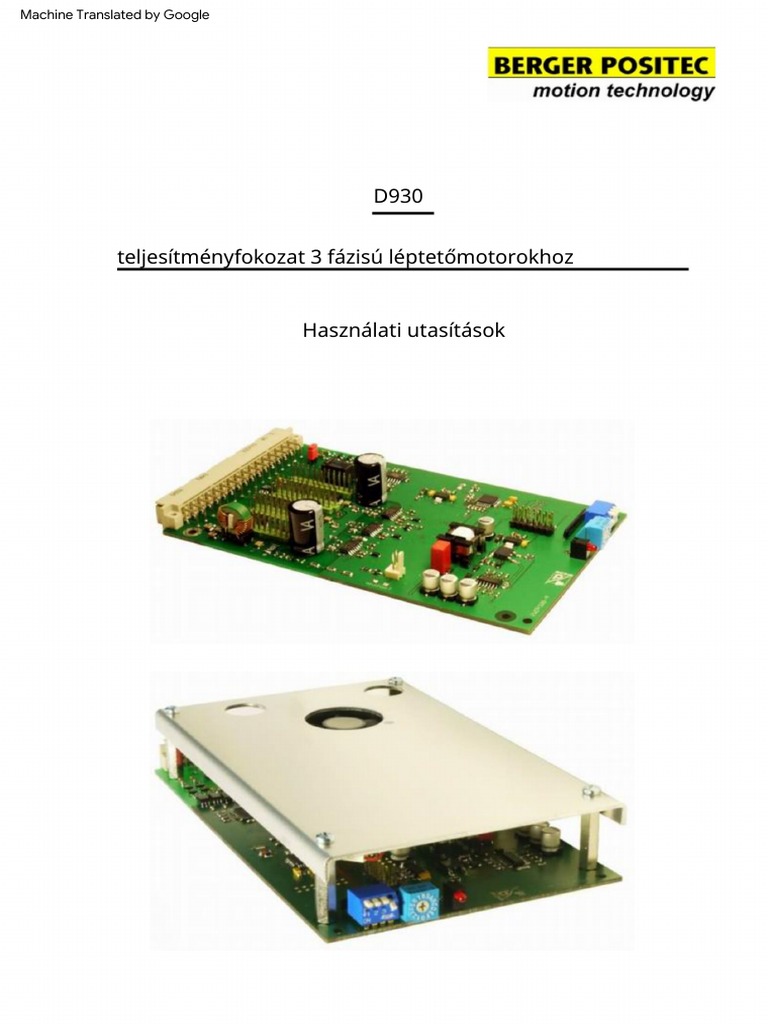 D930 Manual Hu | PDF