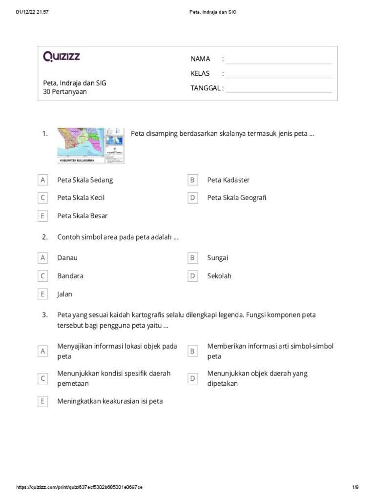 Peta, Indraja Dan SIG | PDF