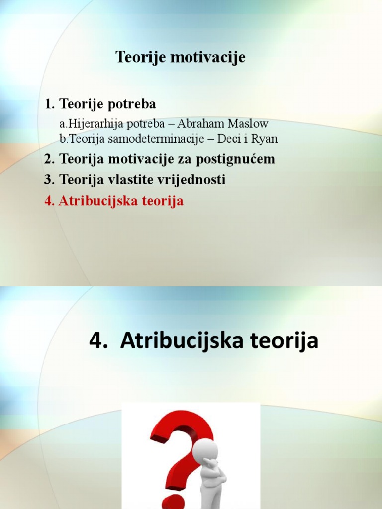 5-Teorije Atribucije | PDF