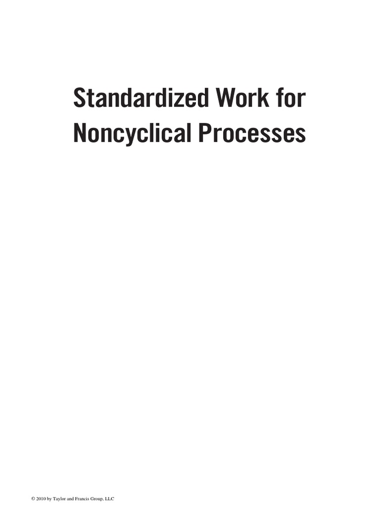 Standardized Work For Noncyclical Processes Compress | PDF | Lean ...
