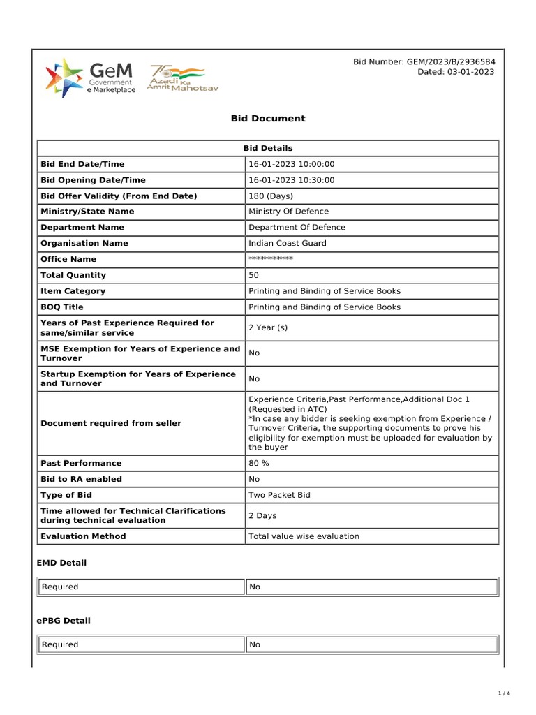 Printing and Binding Tender Details | PDF | Procurement | Auction