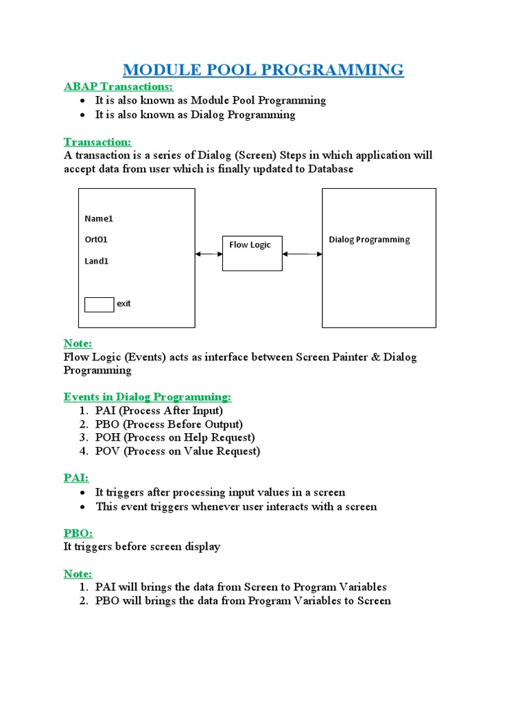 Module Pool Programming | PDF | Computer Program | Programming