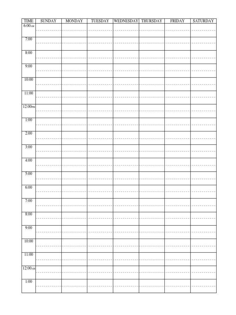 Weekly Study Timetable Example | PDF