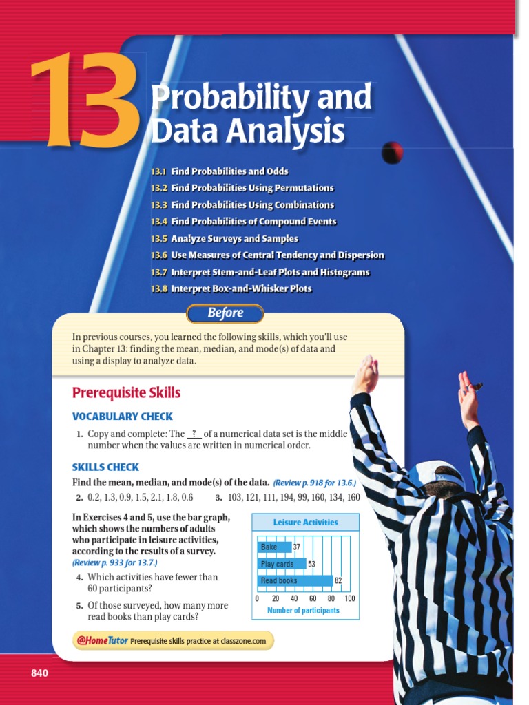 McDougal Littell - Algebra 1 Ch13 | PDF | Odds | Probability