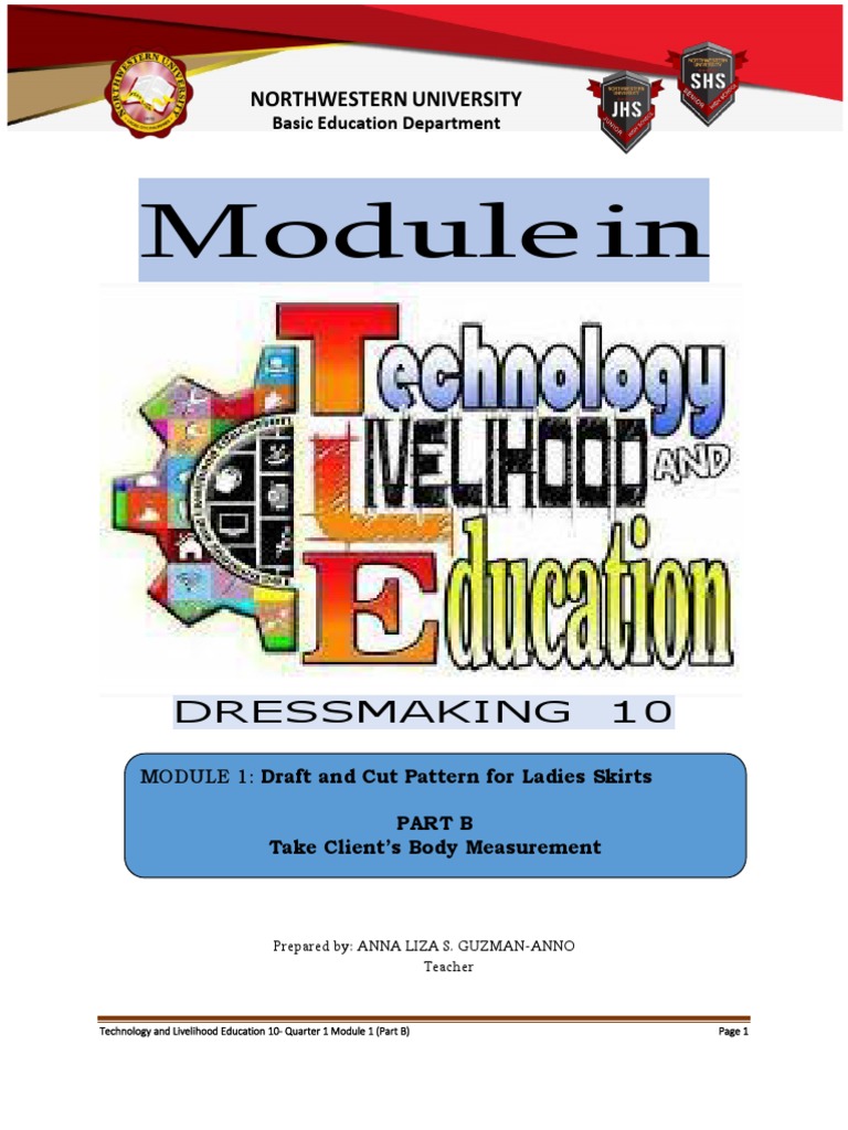 Q1 Mod2 TLE10 | PDF | Waist | Skirt