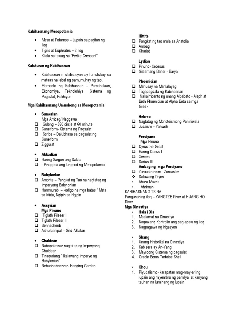 2nd - Quarter - Reviewer - Grade - 7 ARALING PANLIPUNAN | PDF