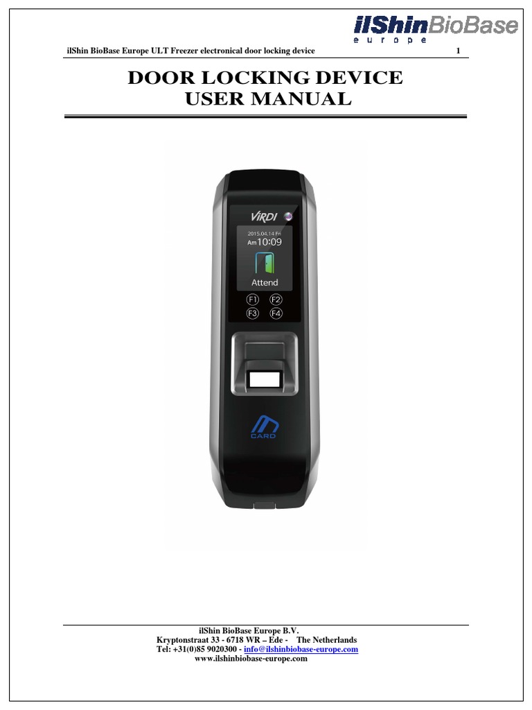 Ibe Door Locking Device User Manual 1.0 | PDF | Access Control ...