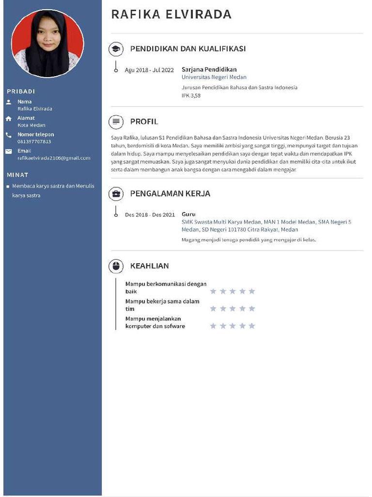 Cv. Rafika Elvirada | PDF