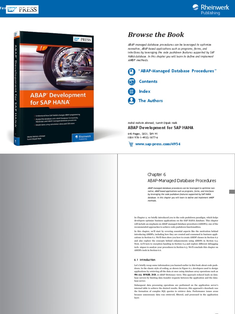 reading_sample_sap_press_abap_development_for_sap_hana | PDF | Method (Computer Programming ...